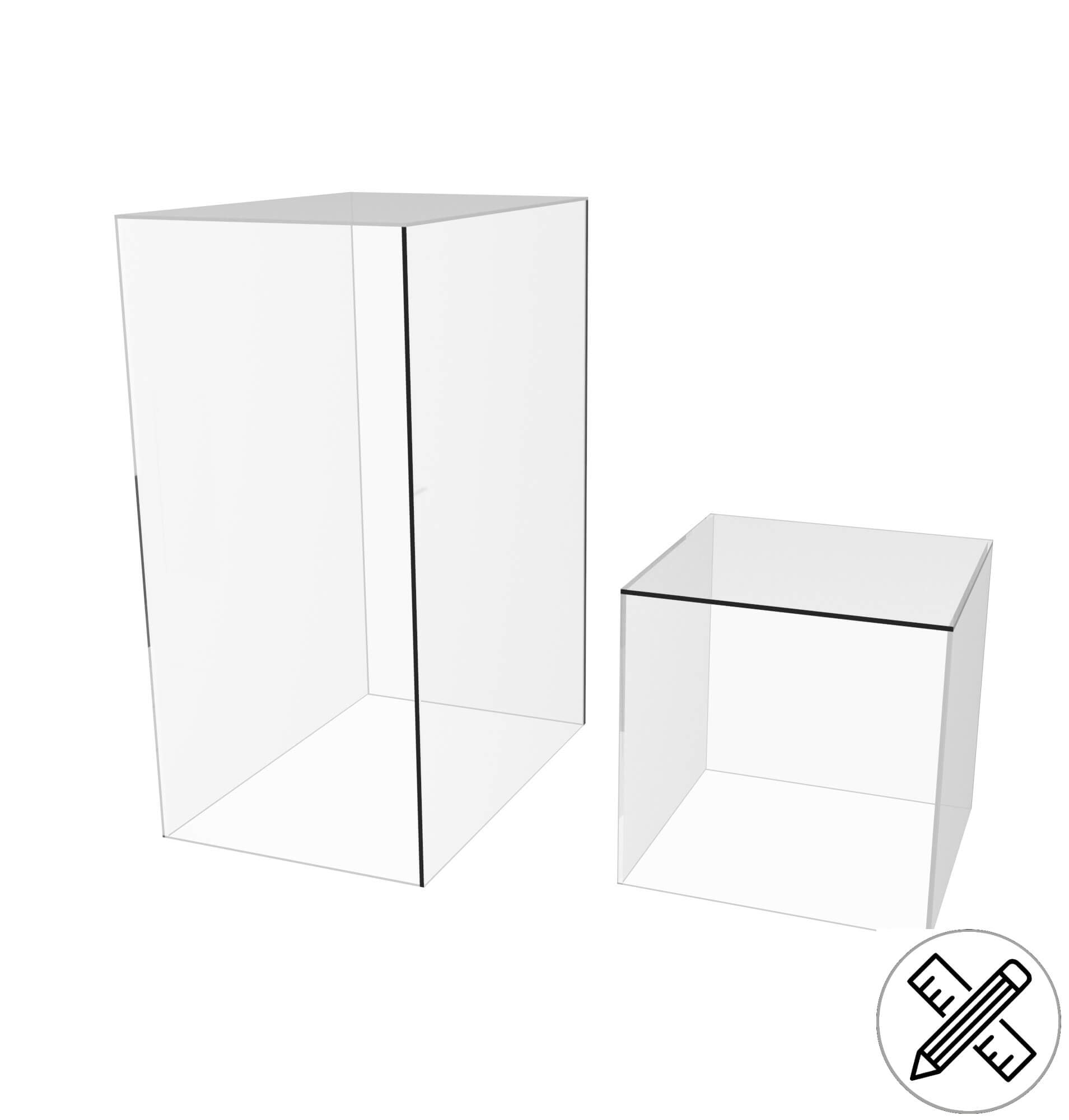 Bespoke Acrylic Cube And Pedestal Calculator - With Optional Base ...