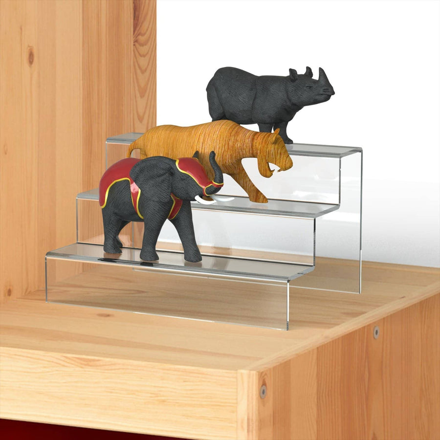 3 Step Display Stands | Acrylic Display Risers | Displaypro UK
