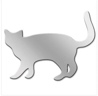 CAT ACRYLIC MIRROR - SHATTER RESISTANT FOR BEDROOM BATHROOM WALL ANIMA ...