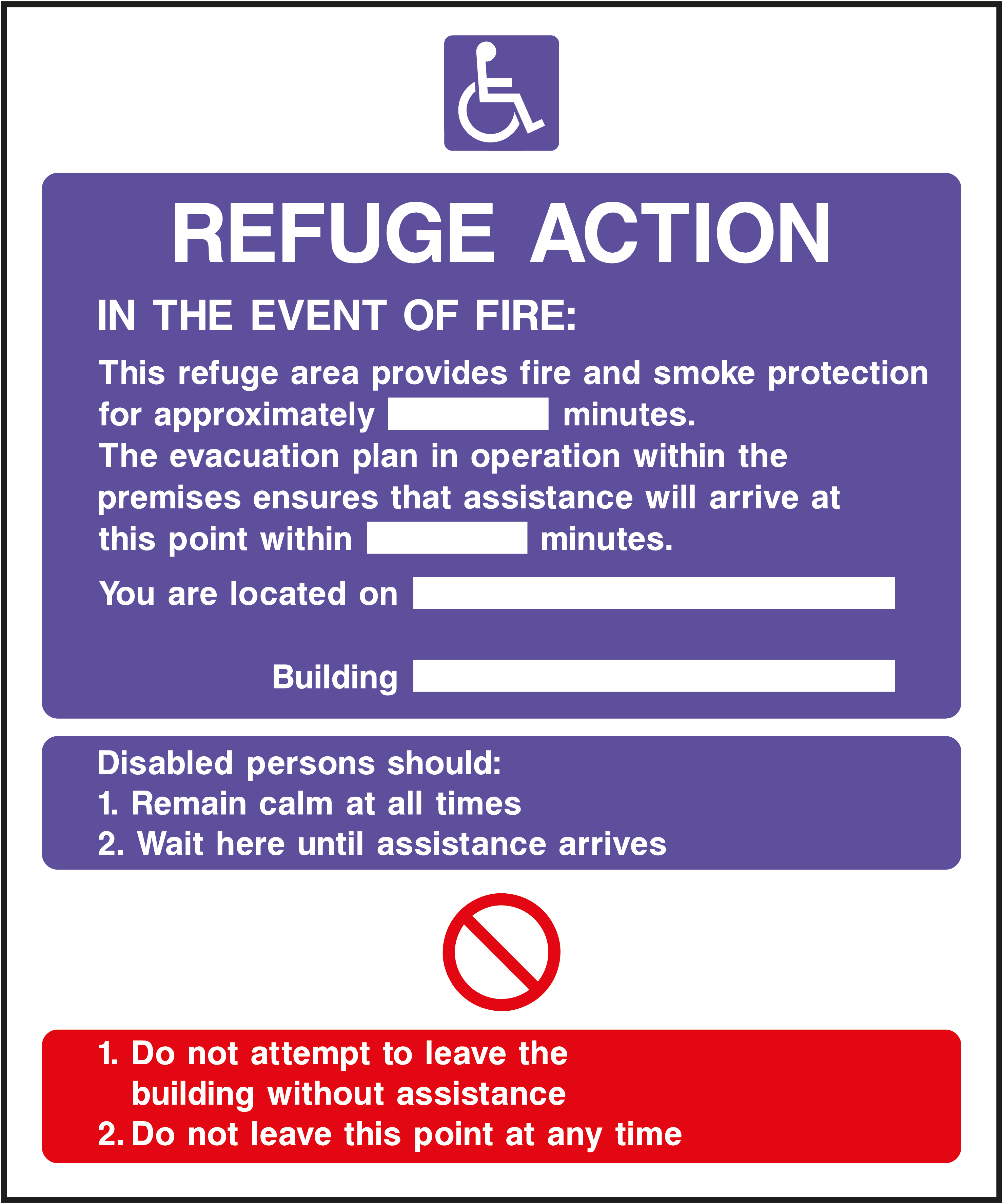 Fire Action Sign 17 - Assorted Sizes – Displaypro