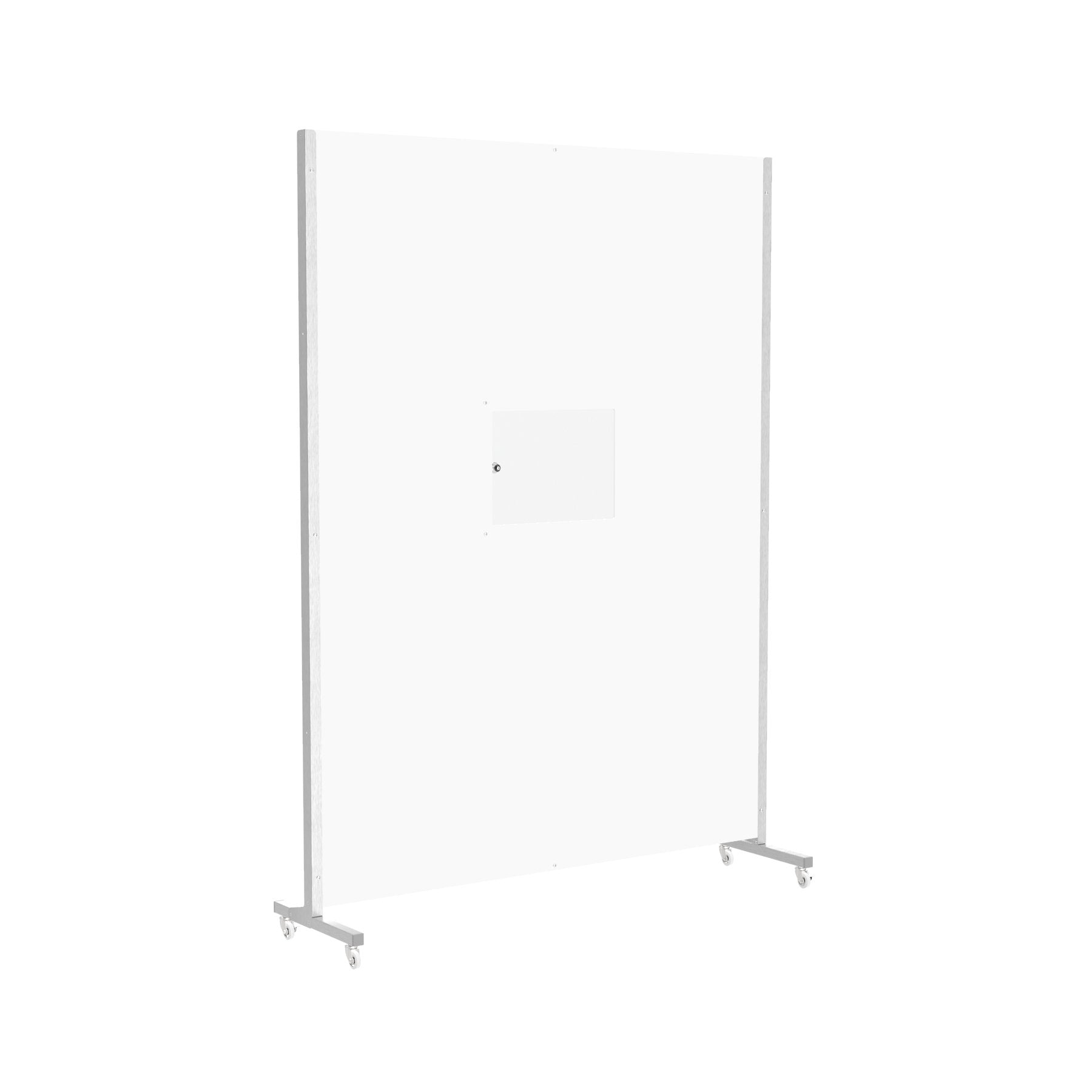 Freestanding Mobile Protection Screen with Hatch - Displaypro