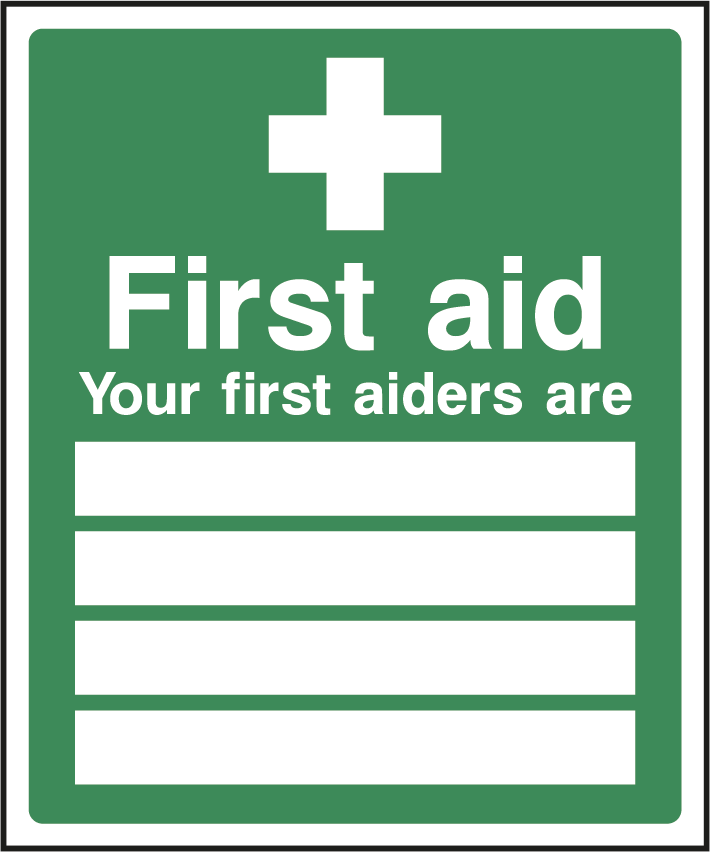 Your First Aiders Are - Assorted Designs and Sizes – Displaypro