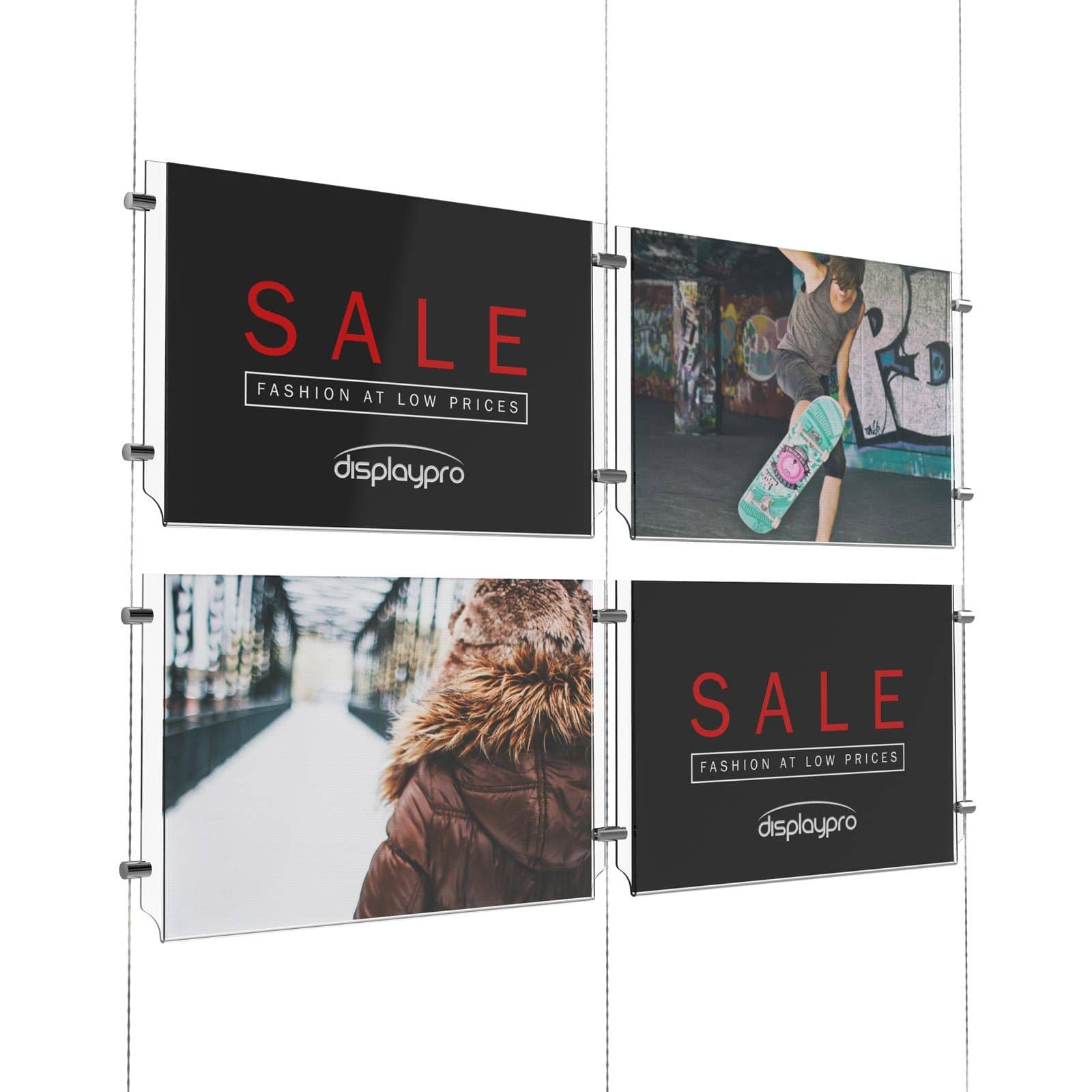 A4 Landscape Complete Cable Systems - Displaypro