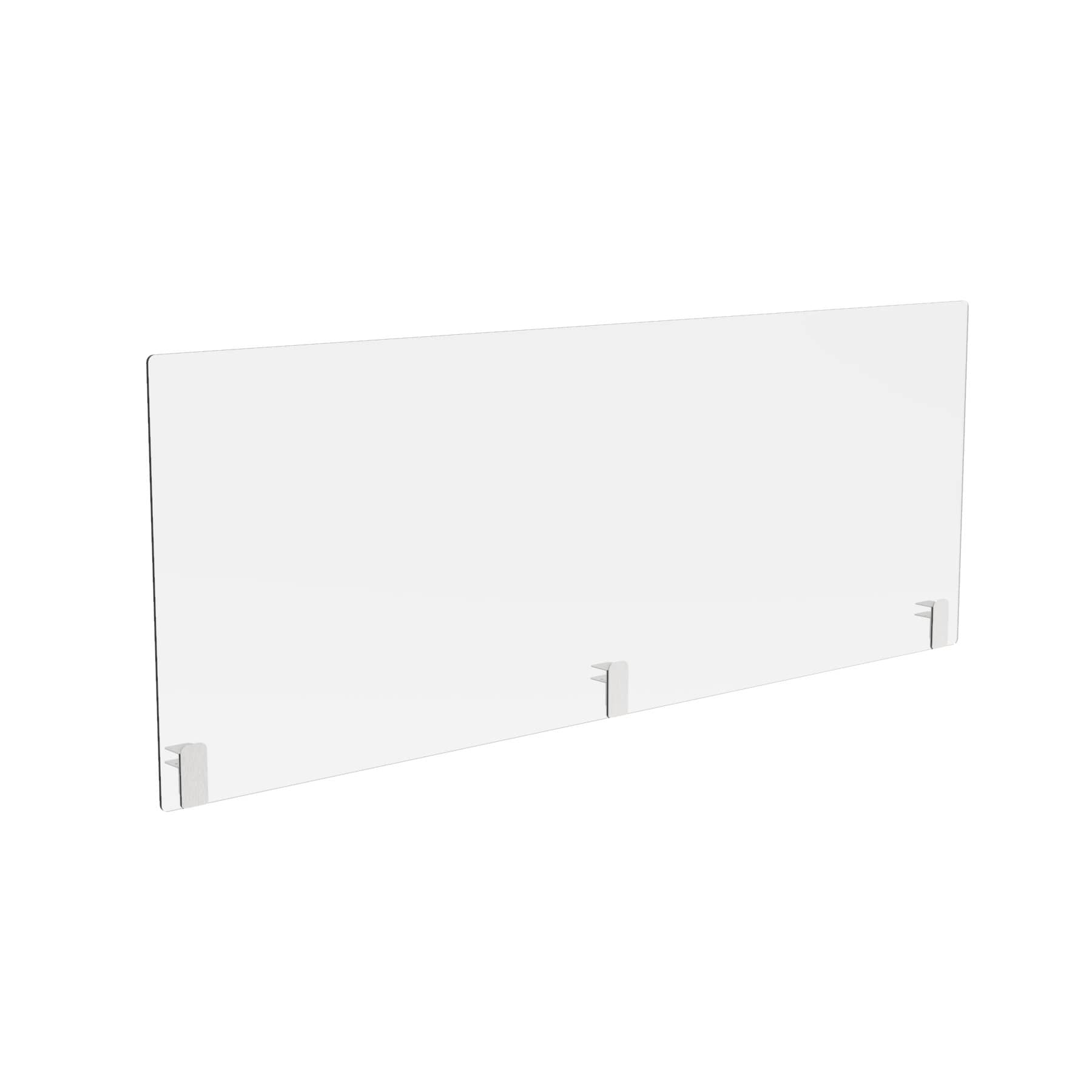 Desk Divider Screen with Clamps Perspex Partition – Displaypro