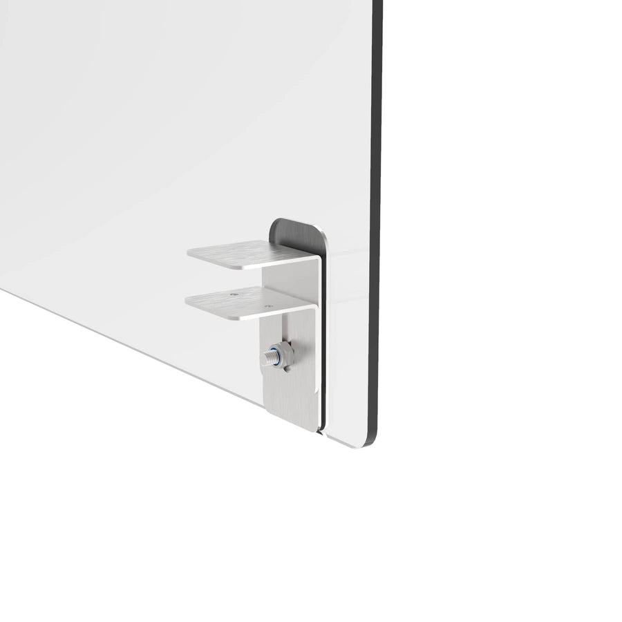 Desk Divider Screen with Clamps Perspex Partition – Displaypro