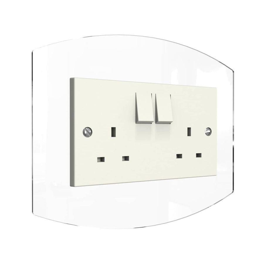 Curved Double Light Switch Surrounds by Displaypro Ltd