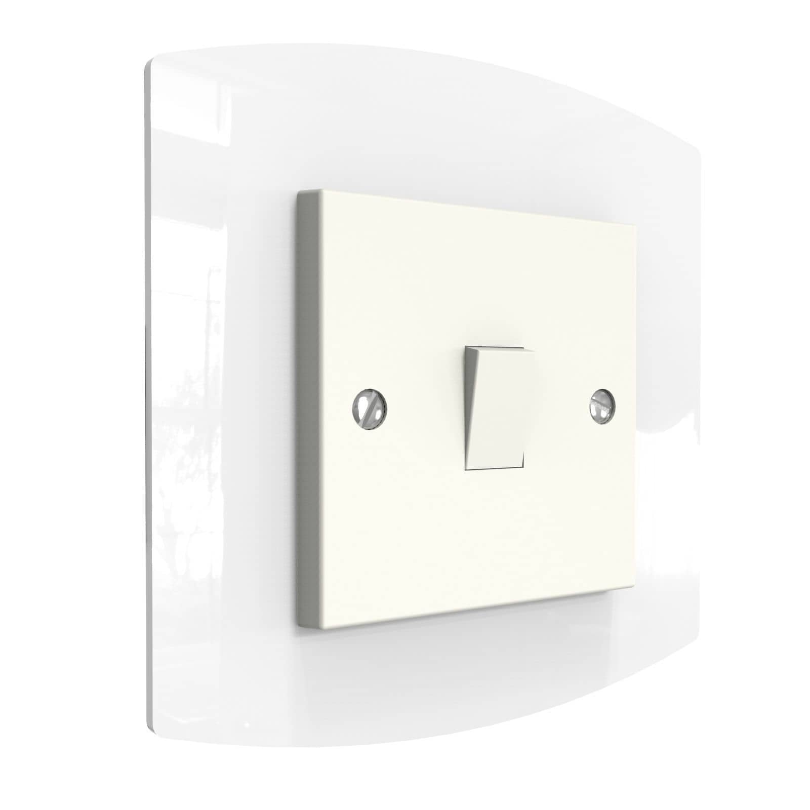 Curved Single Light Switch Surrounds By Displaypro Ltd