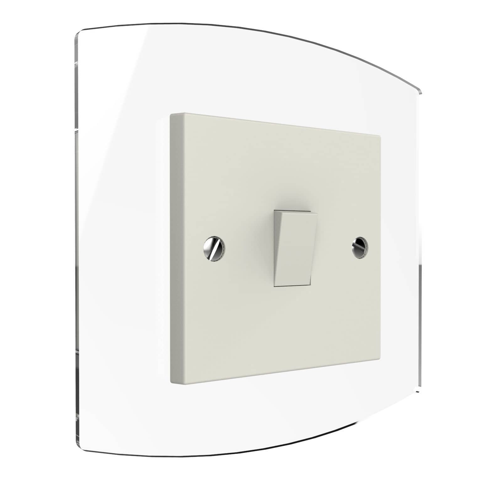 Curved Single Light Switch Surrounds By Displaypro Ltd