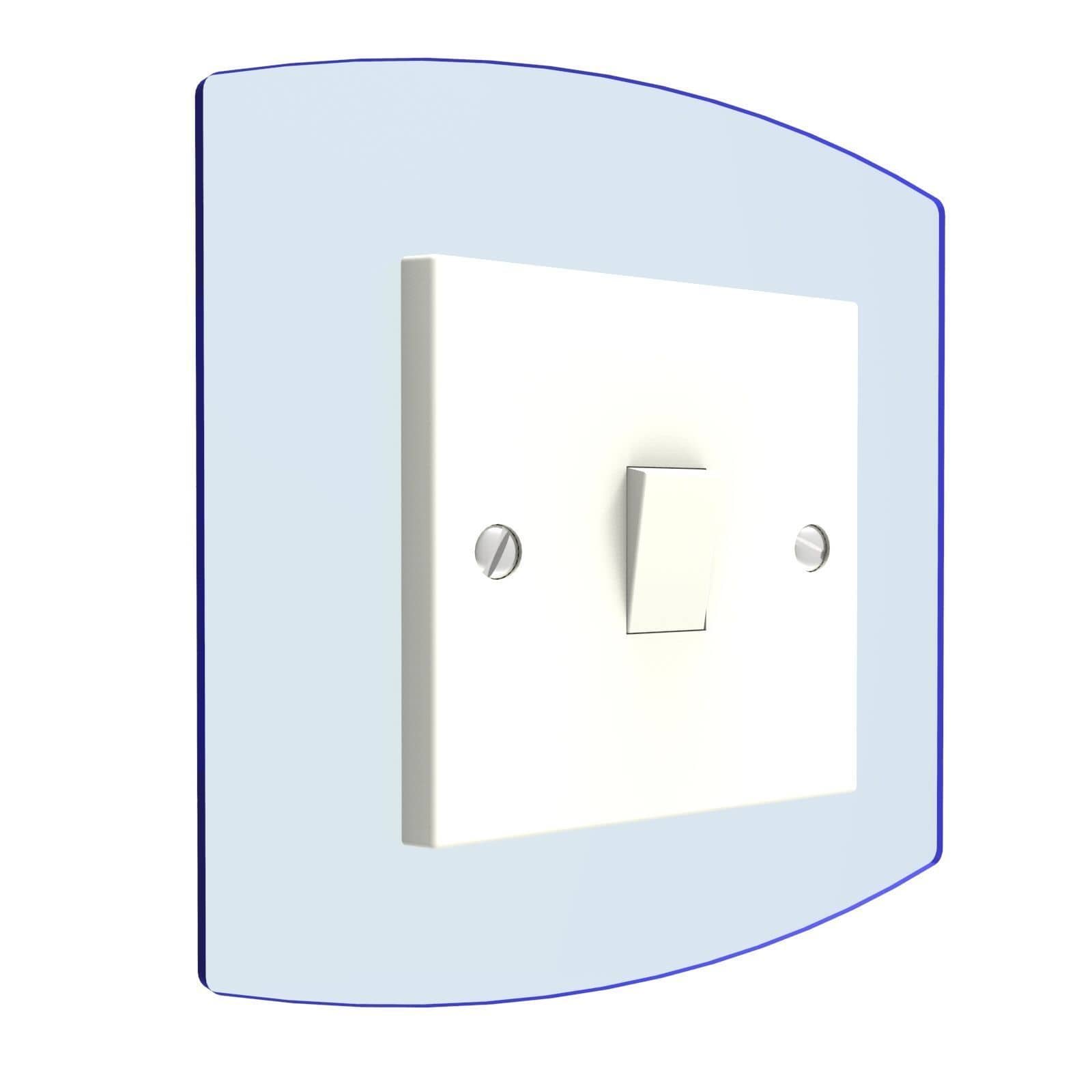 Curved Single Light Switch Surrounds By Displaypro Ltd