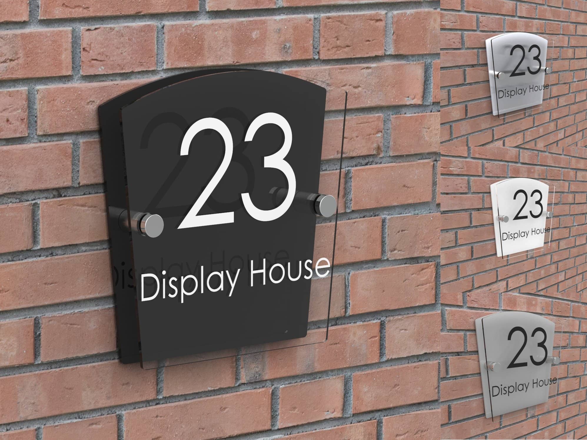 Modern Acrylic House Signs Cornell Range - Displaypro