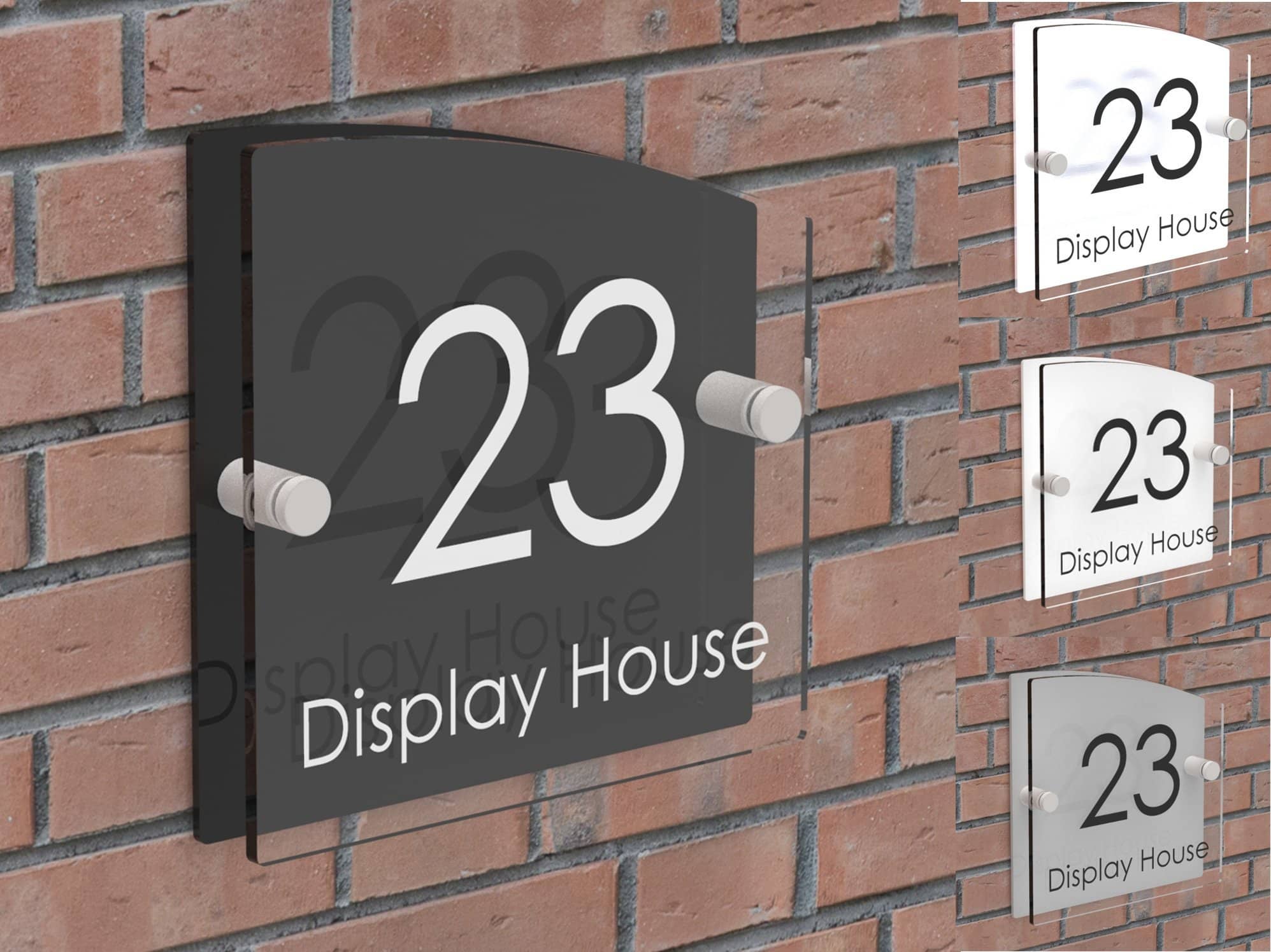 Modern Acrylic House Signs Harvard Range - Displaypro