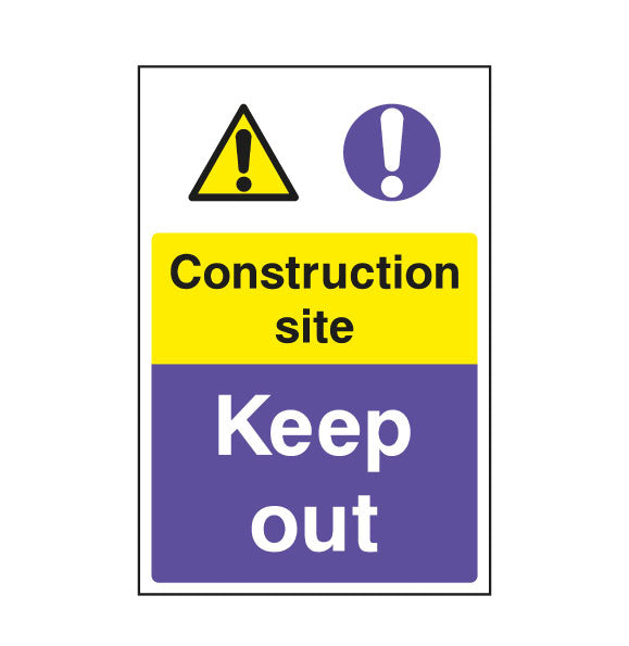 Construction Site Keep Out Safety Sign Board | Displaypro UK
