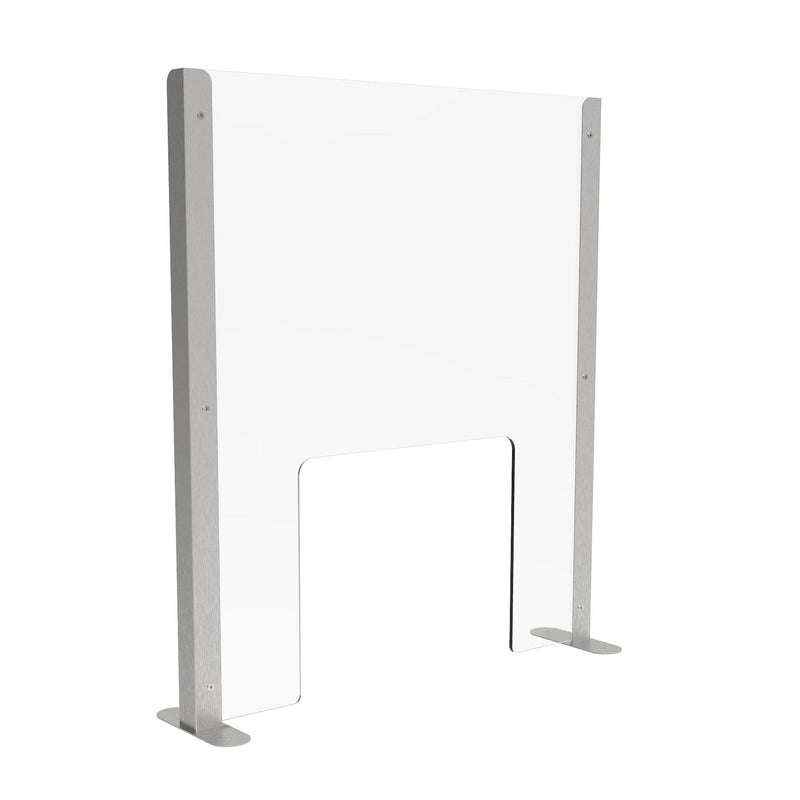 Sneeze Guard Stainless Steel & Acrylic Screen for Checkout Counters ...