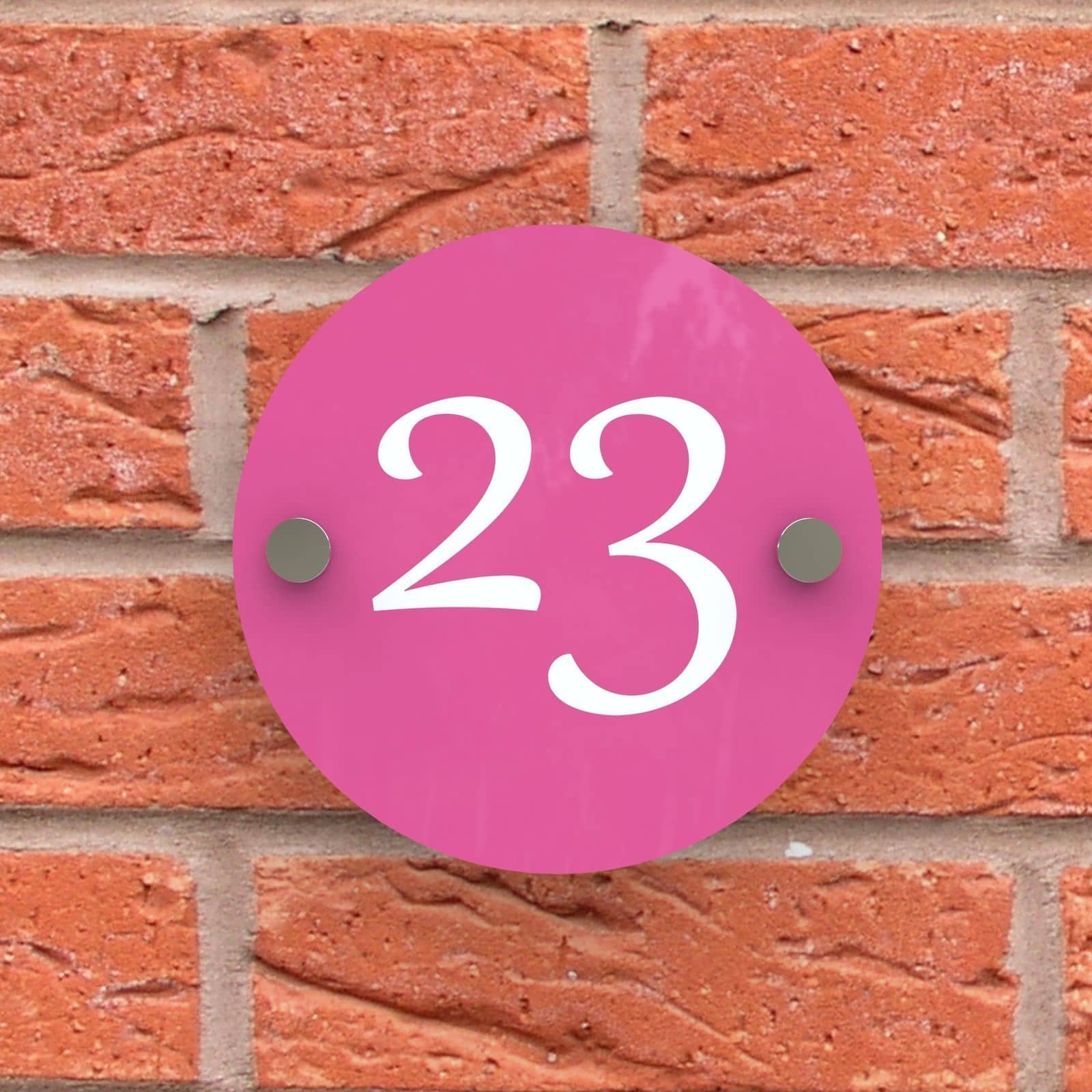 Round Acrylic House Sign Manufactured by Displaypro Ltd