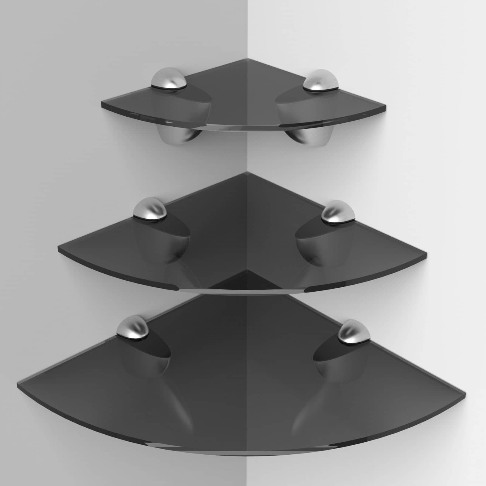 Acrylic Corner Shelves - Set of 3 – Displaypro