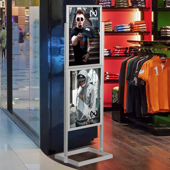 Double Poster Pillar Stands | Retail Shop Displays | Displaypro UK